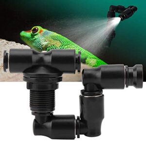 Reptiles Fogger Mist Sprinkler, 360°Adjustable Double Head Reptiles Fogger Mist Sprinkler for Rainforest Tank Amphibians Plants Flowers