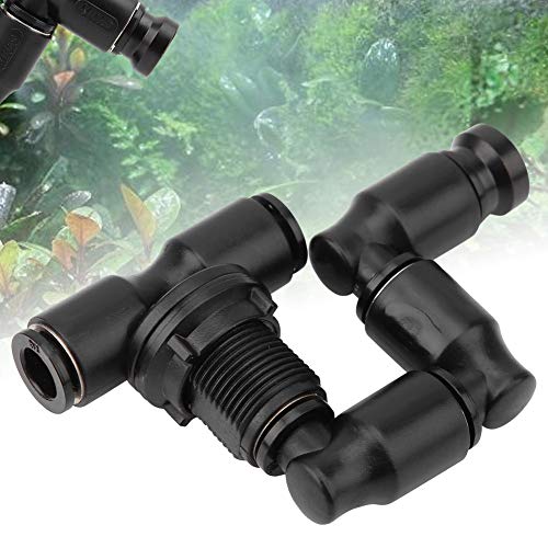 Reptiles Fogger Mist Sprinkler, 360°Adjustable Double Head Reptiles Fogger Mist Sprinkler for Rainforest Tank Amphibians Plants Flowers