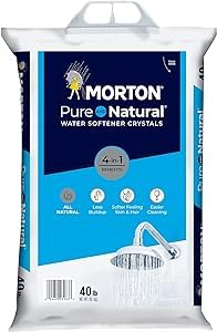 easygoproducts morton-40f morton pure & natural 4 in 1 crystals soft water softener salt 40 pounds, white