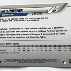 2020 Topps #70 Nico Hoerner Chicago Cubs (RC - Rookie Card) NM-MT MLB Baseball