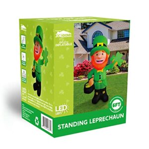 Joiedomi 6FT St Patrick Standing Leprechaun Inflatable for Yard Garden Decorations, Indoor and Outdoor Theme Party Decoration, Yard, Garden, Lawn Ornaments with LED Light Build-in