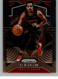 2019-20 panini prizm #113 cj mccollum portland trail blazers nba basketball trading card