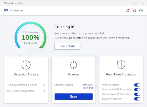 Malwarebytes | Amazon Exclusive | 18 Months, 2 Devices | PC, Mac, Android [Online Code]