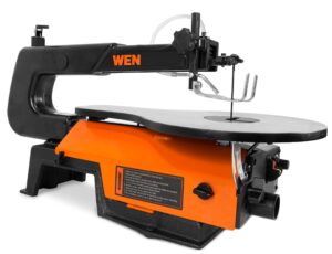 wen 3922 16-inch variable speed scroll saw with easy-access blade changes