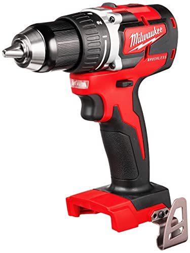 Milwaukee M18 18-Volt Lithium-Ion Brushless Cordless 1/2 Inch Compact Drill/Driver (Tool-Only) 2801-20 (Renewed)