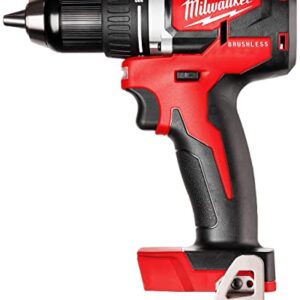 Milwaukee M18 18-Volt Lithium-Ion Brushless Cordless 1/2 Inch Compact Drill/Driver (Tool-Only) 2801-20 (Renewed)