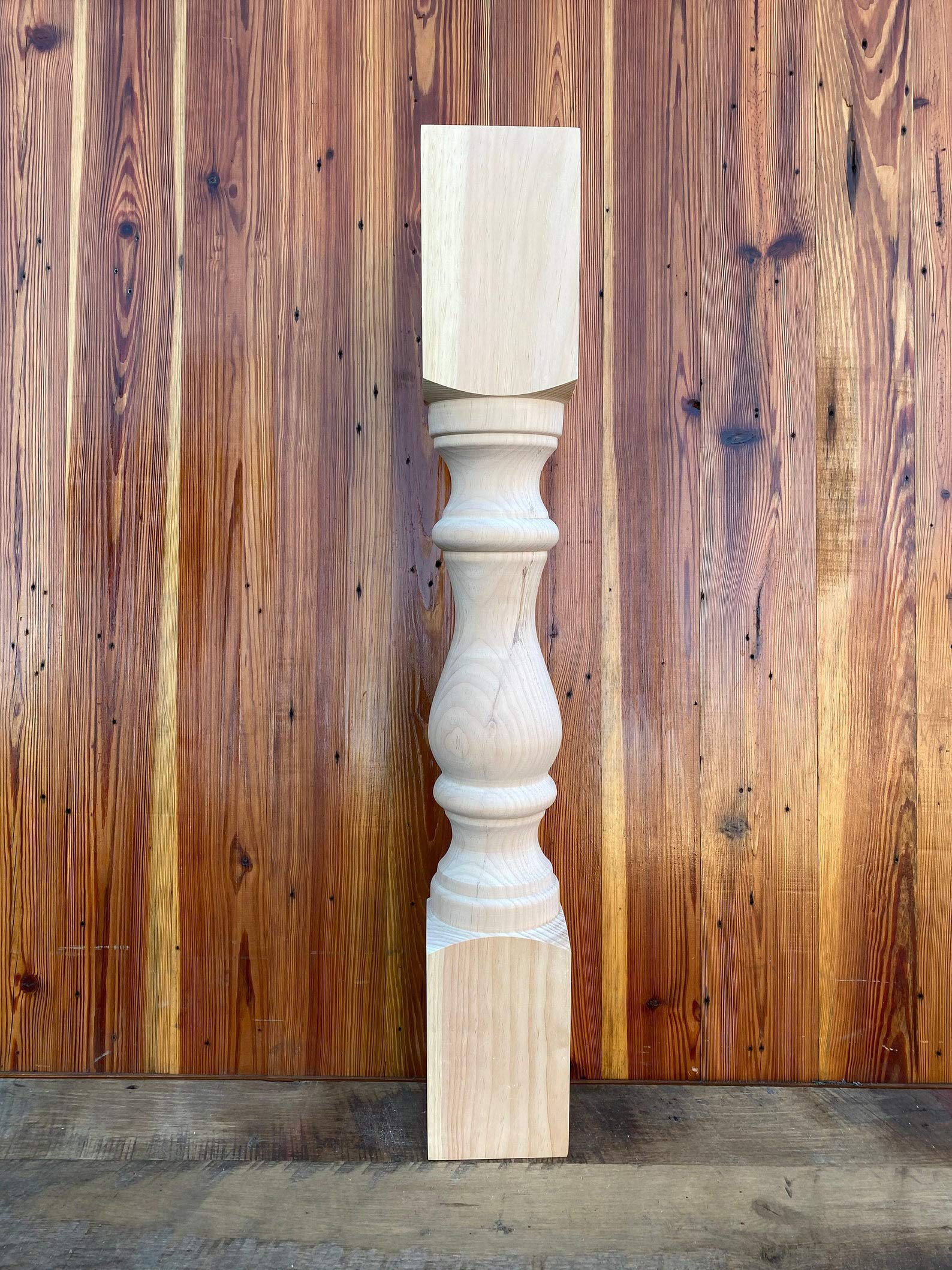 CAROLINA LEG CO. Chunky Monastery Pine Island Leg - Unfinished - Single Leg - Handcrafted in the USA - Dimensions: 5" x 34.5"