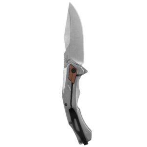 Kershaw Payout Pocketknife, 3.5" D2 High Carbon Too Steel Drop Point Blade, One-Handed Assisted Flipper Opening, Frame Lock System