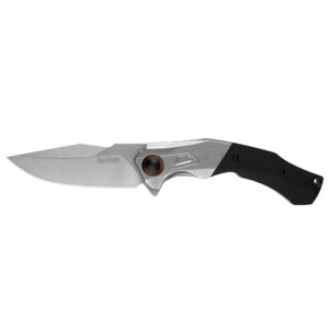 Kershaw Payout Pocketknife, 3.5" D2 High Carbon Too Steel Drop Point Blade, One-Handed Assisted Flipper Opening, Frame Lock System