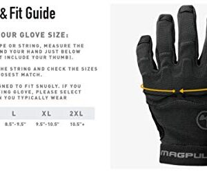 Magpul Technical Glove 2.0 Lightweight Work Gloves, Black, Medium