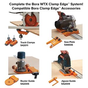 Bora 100” WTX Ruled Clamp Edge Saw Guide for Woodworking, Contractors, Carpenters and DIY, Guide for Circular Saws, 100 Inch Cutting Length, 545100