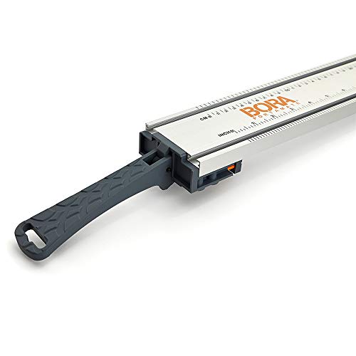 Bora 100” WTX Ruled Clamp Edge Saw Guide for Woodworking, Contractors, Carpenters and DIY, Guide for Circular Saws, 100 Inch Cutting Length, 545100