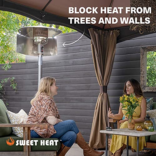 SWEET HEAT MAX - Heat Focusing Reflector for Round Natural Gas and Propane Patio Heaters - 15" Height For Extra Heat Reflecting Power