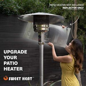 SWEET HEAT MAX - Heat Focusing Reflector for Round Natural Gas and Propane Patio Heaters - 15" Height For Extra Heat Reflecting Power