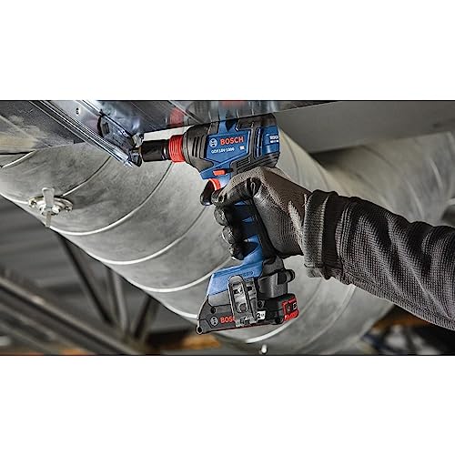 BOSCH GXL18V-233B25 18V 2-Tool Combo Kit with 1/2 In. Hammer Drill/Driver, Two-In-One 1/4 In. and 1/2 In. Bit/Socket Impact Driver/Wrench and (2) CORE18V® 4 Ah Advanced Power Batteries