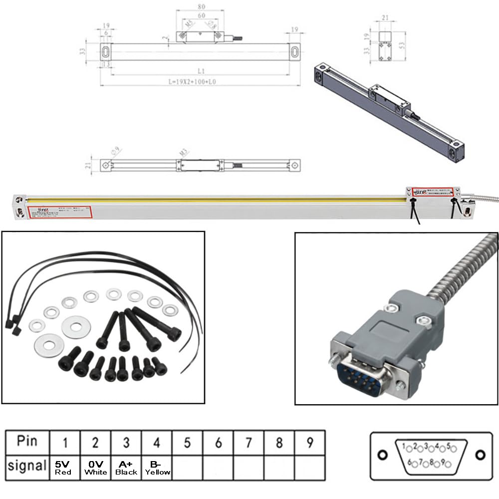 2/3 Axis Digital Readout and TTL Precision Linear Glass Scale DRO Encoder for Milling Lathe. Note:Display&Scales Sold Separately,Pls Select The Size Options! (3 Axis Digital Readout Display ONLY)