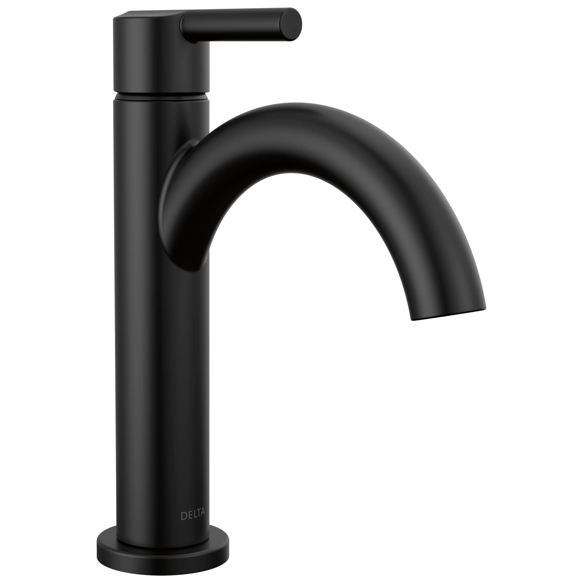 Delta Faucet Nicoli Matte Black Bathroom Faucet, Single Hole Bathroom Sink Faucet, Single Handle Bathroom Faucet, Pop-Up Drain Assembly, Matte Black 15749LF-BL