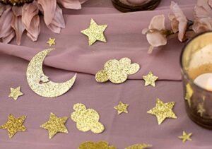 twinkle twinkle little star baby shower, star confetti, moon confetti, moon and stars baby shower