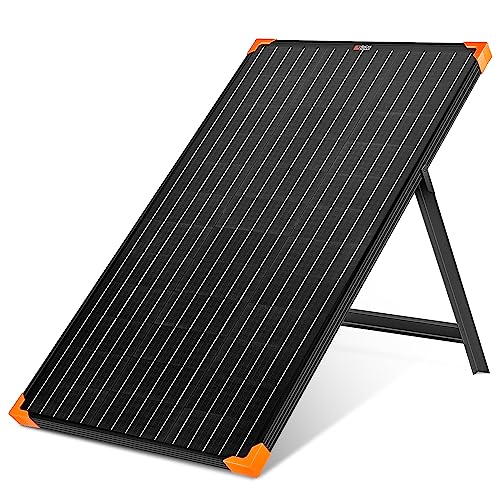 RICH SOLAR 100 Watt 12 Volt Portable Solar Panel All Black (100W Black Premium)