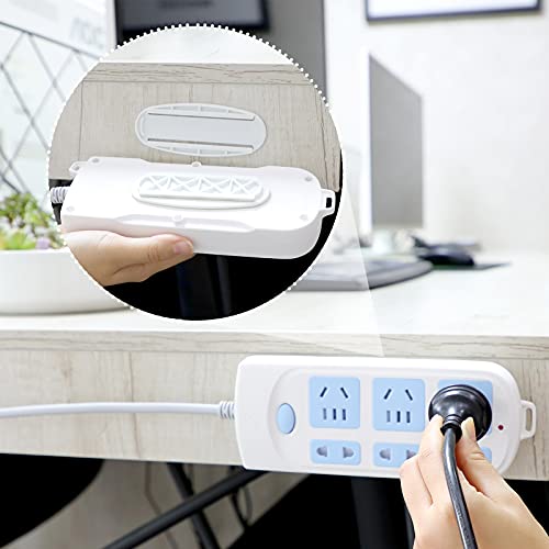 FENGWANGLI Power Strip Holder, 5 Pack Self Adhesive Surge Protector Mount Punch Free Cable Management System