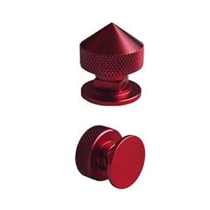 JGR 1 Pair Welding Hood (Pipeliner) Fasteners Aluminum (Spiked-Red)