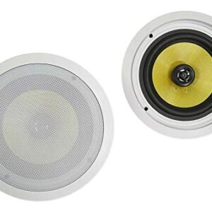 Rockville (8) HC85B-LED 8" 700 Watt in-Ceiling Home Theater Speakers w/Blue LED