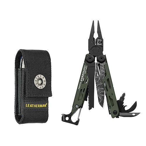 LEATHERMAN, Signal, 19-in-1 Multi-tool for Outdoors, Camping, Hiking, Fishing, Survival, Durable & Lightweight EDC, Made in the USA, Topographical Print