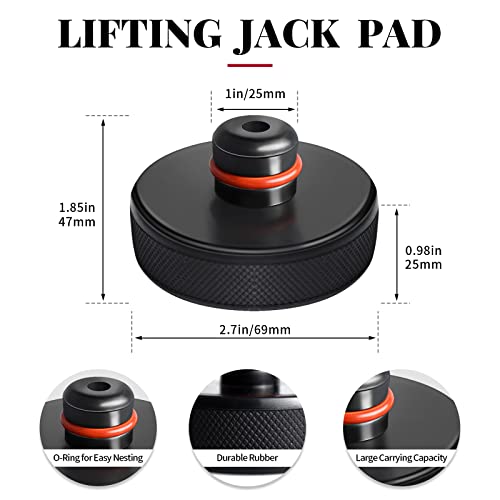 Chirano Lifting Jack Pad for Tesla Model 3/S/X/Y, 4 Pucks with Storage Case, Accessories for Tesla Vehicles 2013 to 2024