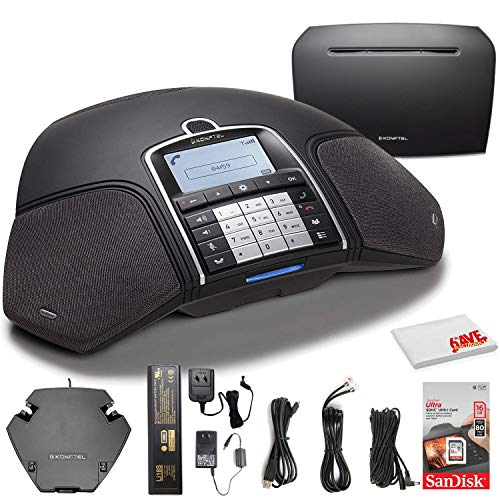 Konftel 300Wx Wireless Conference Phone w/IP DECT 10 Base Station + Sandisk 16GB Card to Record Calls - Conference Room