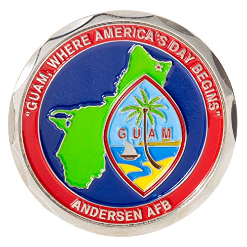 United States Air Force USAF Guam Anderson Air Force Base AFB Where America's Day Begins Challenge Coin