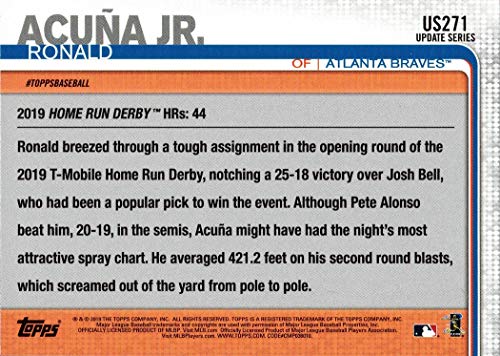 2019 Topps Update #US271 Ronald Acuna Jr. Baseball Card - 1st Career Home Run Derby - Topps All-Star Rookie