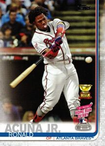 2019 topps update #us271 ronald acuna jr. baseball card - 1st career home run derby - topps all-star rookie