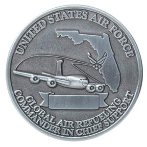 United States Air Force USAF MacDill Air Force Base AFB Global Air Refueling Combatant Commander Support Tampa Florida Challenge Coin