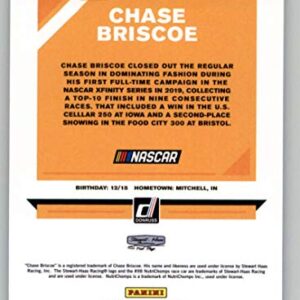 2020 Donruss Racing #60 Chase Briscoe Nutri Chomps/Stewart-Haas Racing/Ford Official NASCAR Trading Card