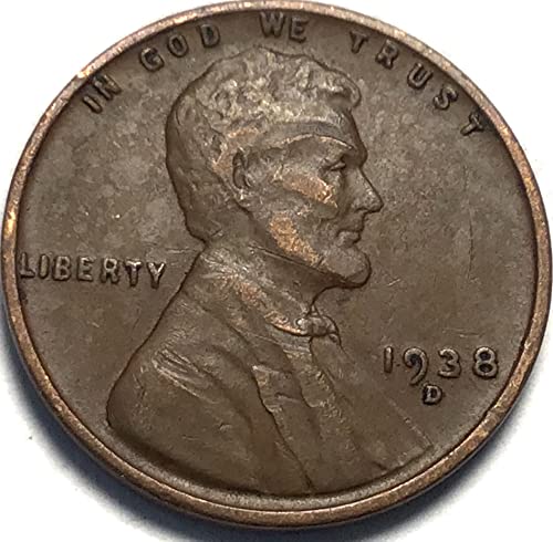 1938 D Lincoln Wheat Cent Penny Seller Extremely Fine