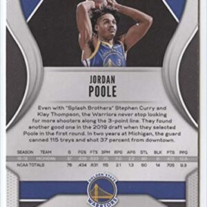 2019-20 Panini Prizm #272 Jordan Poole RC Rookie Golden State Warriors NBA Basketball Trading Card