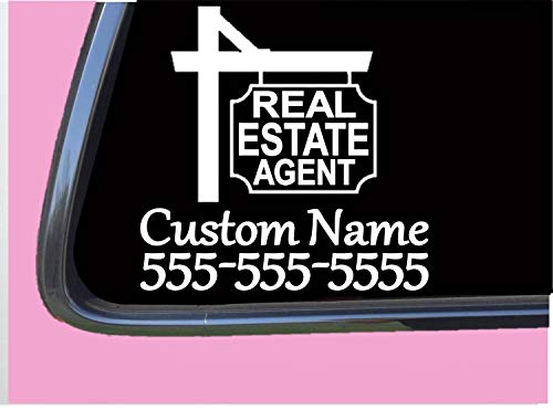 Custom Real Estate Sticker TP 1193 7" Decal agent sales auction closing window