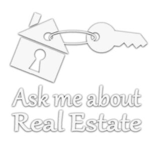 Ask Me About Real Estate Sticker TP 1192 6" Decal agent sales house key closing