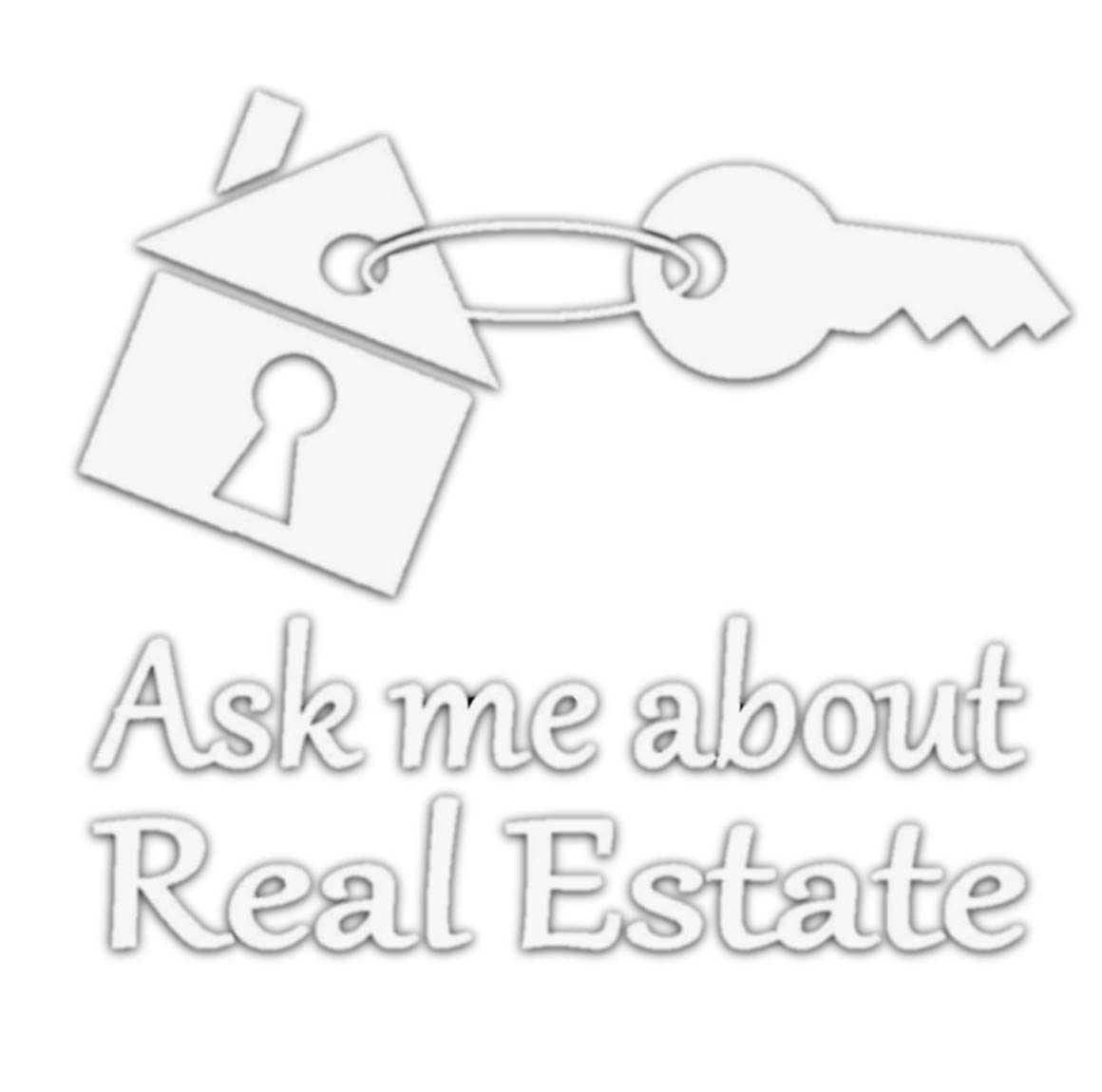 Ask Me About Real Estate Sticker TP 1192 6" Decal agent sales house key closing