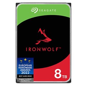 seagate ironwolf 8tb nas internal hard drive hdd – 3.5 inch sata 6gb/s 7200 rpm 256mb cache for raid network attached storage – frustration free packaging (st8000vnz04/n004)