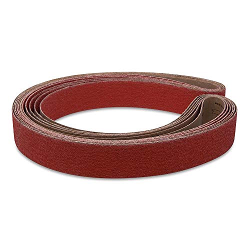 Red Label Abrasives 2 X 72 Inch 36 Grit EdgeCore Ceramic Grinding Sanding Belts, 6 Pack