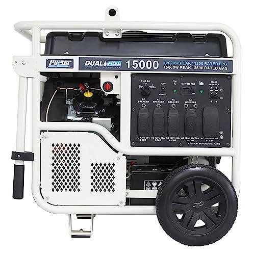 Pulsar 15,000W Dual Fuel Portable Generator with Electric Start