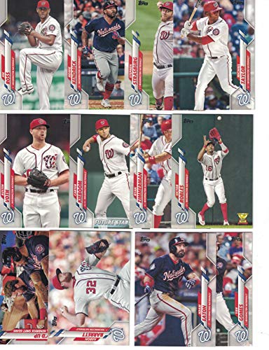 Washington Nationals/Complete 2020 Topps Nationals Baseball Team Set! (28 Cards) Series 1 and 2. World Series Champs!