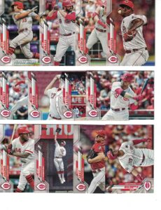 cincinnati reds/complete 2020 topps reds baseball team set! (24 cards) series 1 and 2! aristides aquino! ***plus*** includes a bonus barry larkin card - reds hall of famer!