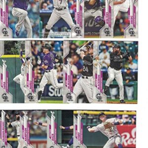 Colorado Rockies/Complete 2020 Topps Rockies Baseball Team Set! (20 Cards) Series 1 and 2