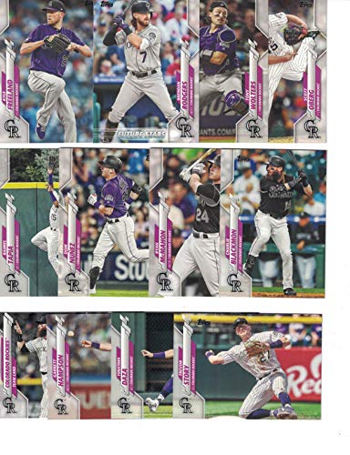 Colorado Rockies/Complete 2020 Topps Rockies Baseball Team Set! (20 Cards) Series 1 and 2