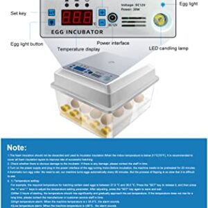 Safego 16 Eggs Incubator for Hatching Eggs, Digital Mini Incubator with Automatic Turner and Egg Candler Tester for Hatching Chicken Duck Quail Bird Eggs