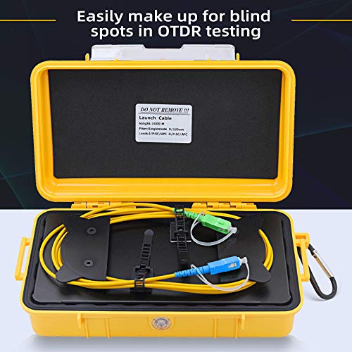 Fiber Optic Cable Test Tool OTDR Launch Cable Box 1km SC/UPC-SC/APC,SC/UPC-FC/UPC,FC/UPC-FC/UPC SM OTDR Dead Zone Eliminator 1310/1550nm (SC/UPC-SC/APC)