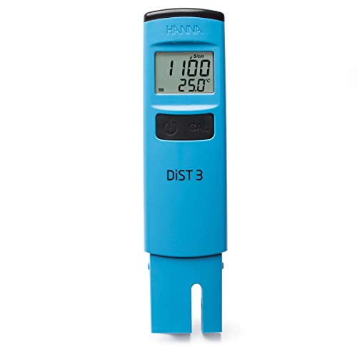 Hanna HI98303 DiST 3 Waterproof EC Tester (0-2000 µS/cm) for Water Conditioning, Irrigation Water, and Environmental Monitoring by INSTRUKART