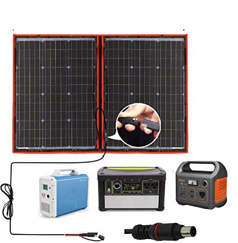 SolarEnz SAE Solar Connector and to DC8mm Adapter Cable Perfectly Compatible with Explorer 160 240 500 1000 and GZ Portable Backup Power Station Solar Generator Portable Solar Panel